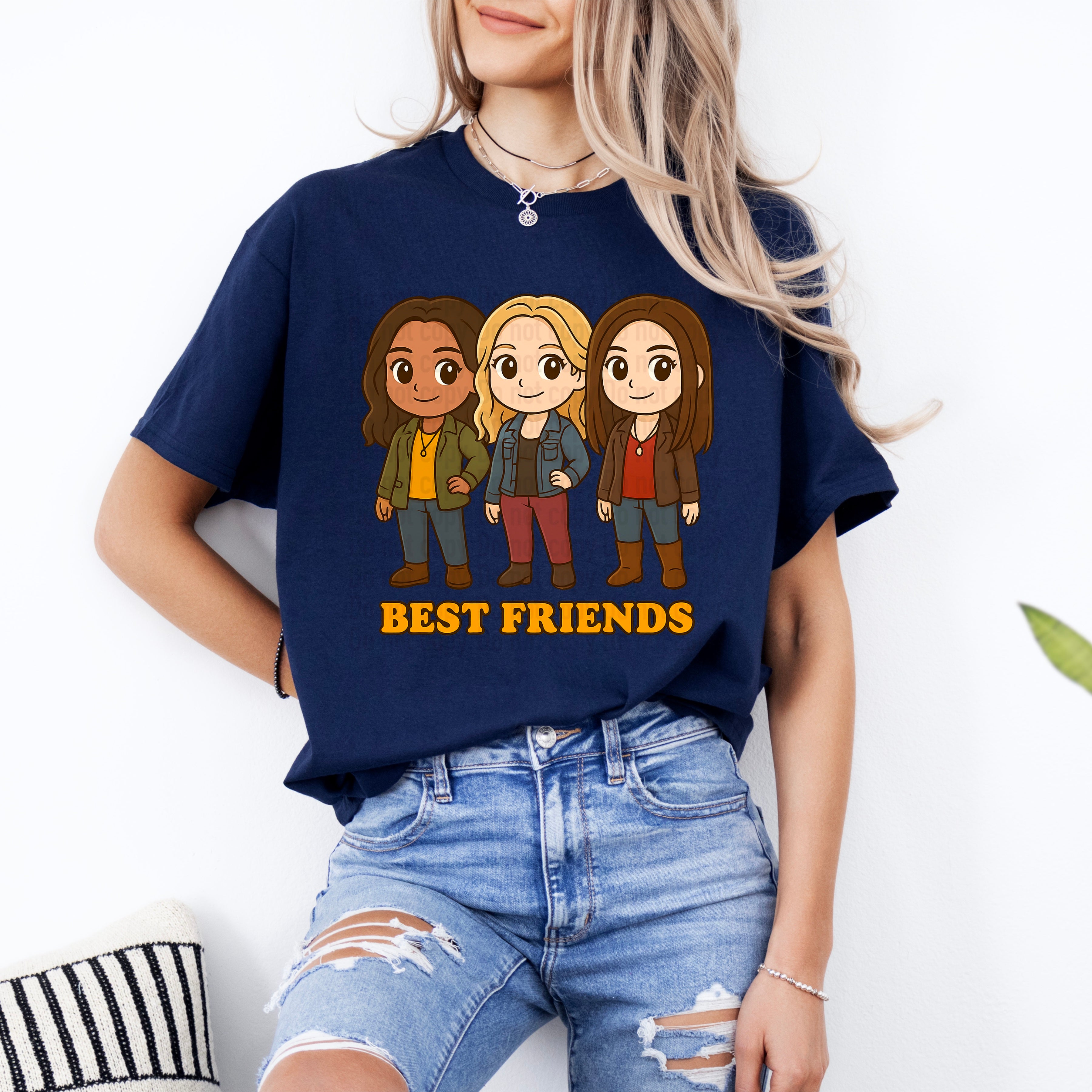 Best Friends Trio Cartoon – Karma Lies Designs